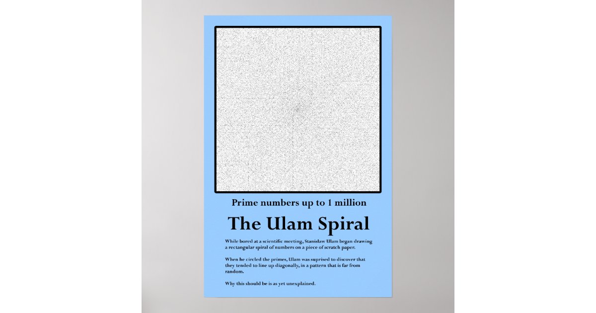 Der Ulam Prime Number Spiral Poster | Zazzle.de