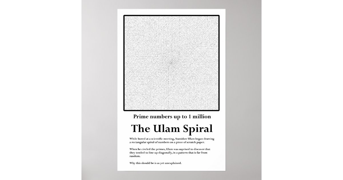 Der Ulam Prime Number Spiral Poster | Zazzle.de