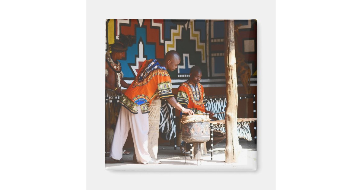 Die Trommelschläger Afrikas Magnet | Zazzle.de