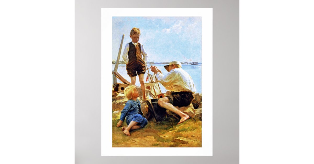 "Die Werften" von Albert Edelfelt Poster | Zazzle.de