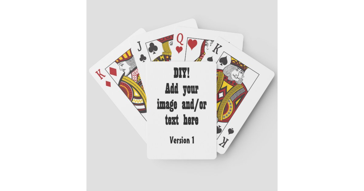 DIY Create Custom Playing Cards Blank Template Spielkarten | Zazzle.de
