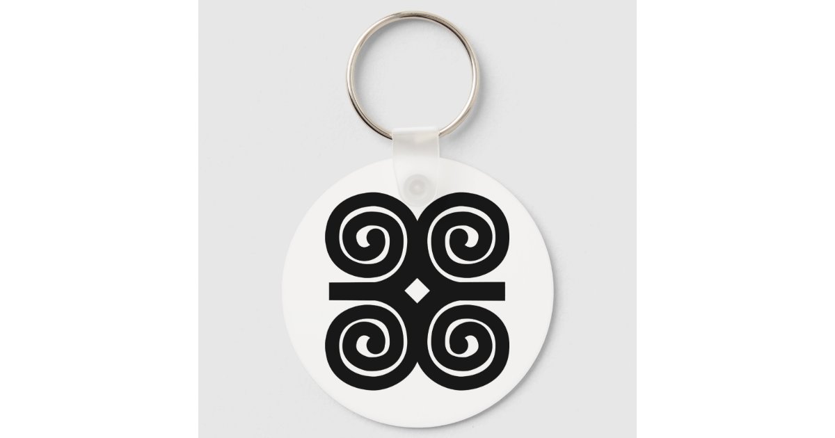 Dwennimmen | Demut Adinkra Symbol Schlüsselanhänger | Zazzle.de