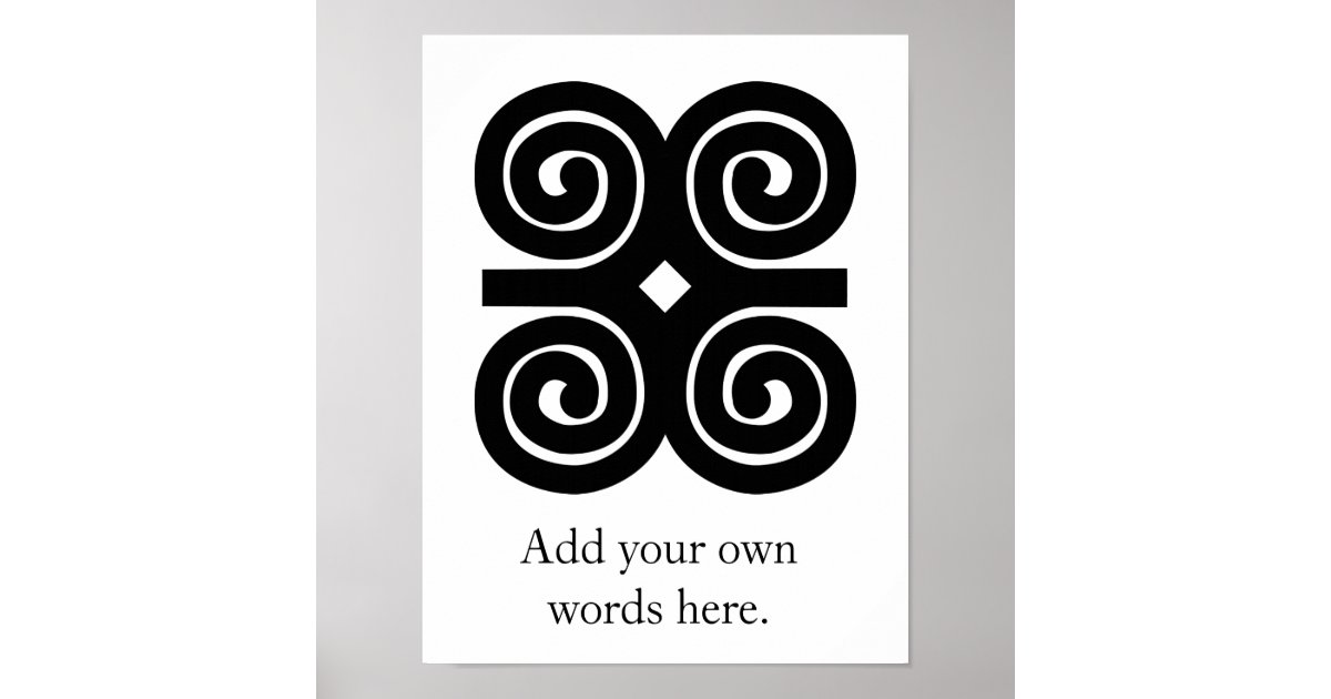 Dwennimmen - Kraft und Demut des Adinkra-Symbols Poster | Zazzle.de