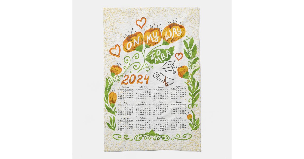 Elegant Motivierend Student 2023 Kalender Geschirrtuch | Zazzle.de