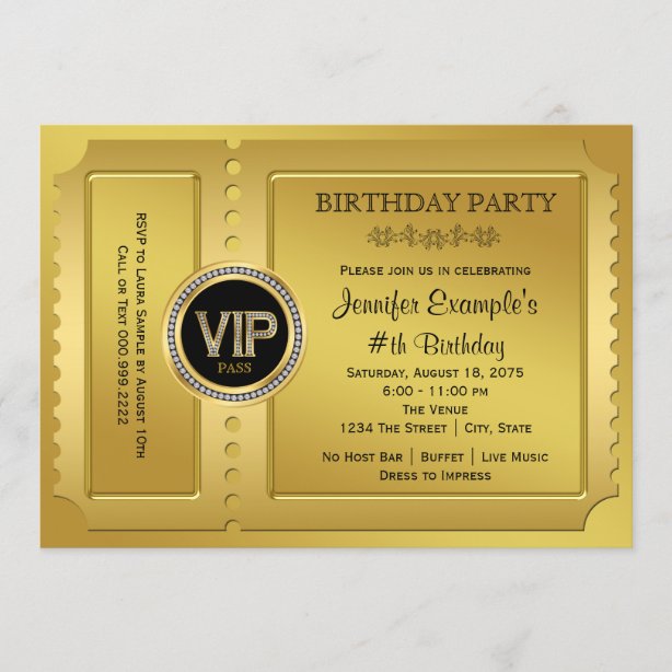 Vip Einladungen | Zazzle.de