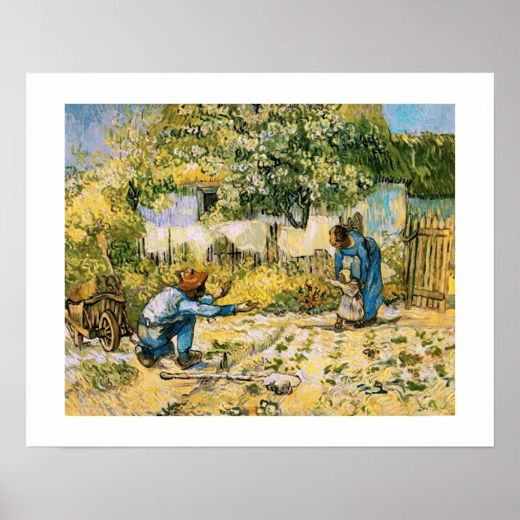 "Erste Schritte" von Vincent Van Gogh Fine Art Pri Poster | Zazzle.de