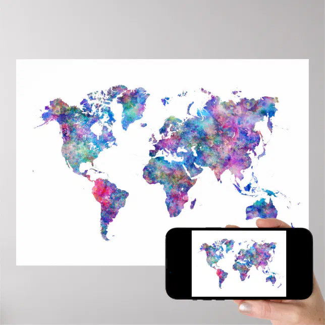 Extra large World Map Poster | Zazzle.de