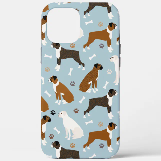 Fall Boxer Dog Bones and Paws Case-Mate iPhone Case-Mate iPhone Hülle ...