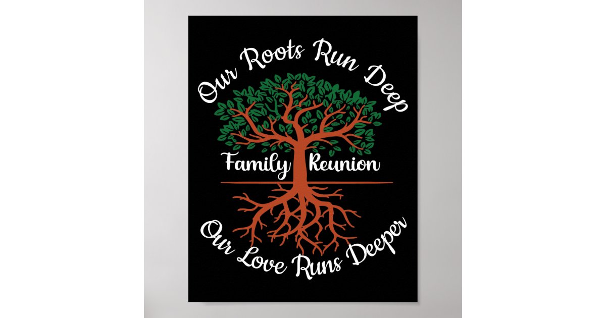 Family Reunion Our Roots Run Deep Tree Poster | Zazzle.de