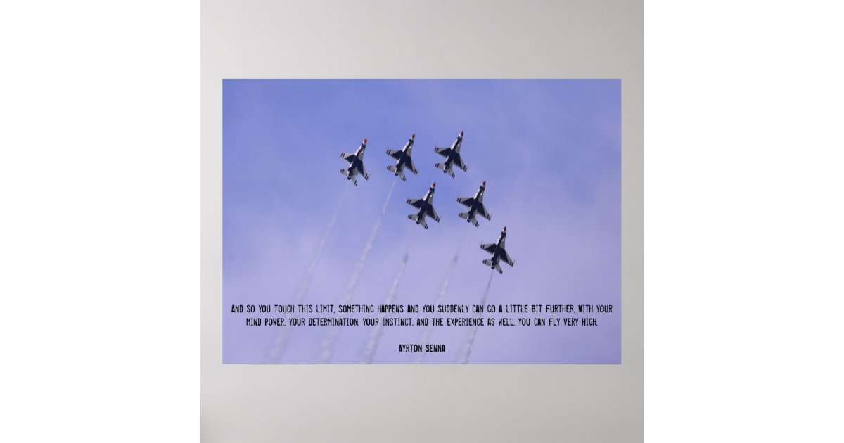 Fly High Fighter Jet Inspiration Poster | Zazzle.de