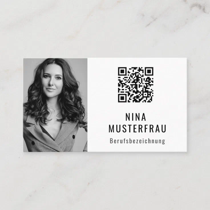 Foto QR Code Vorlagen Visitenkarte | Zazzle.de