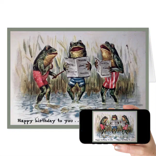 Frogs Birthday Song Happy Birthday Card | Zazzle.de