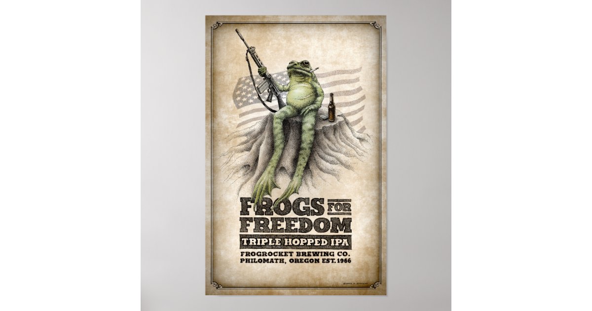 Frogs for Freedom Triple-hopped IPA Poster | Zazzle.de