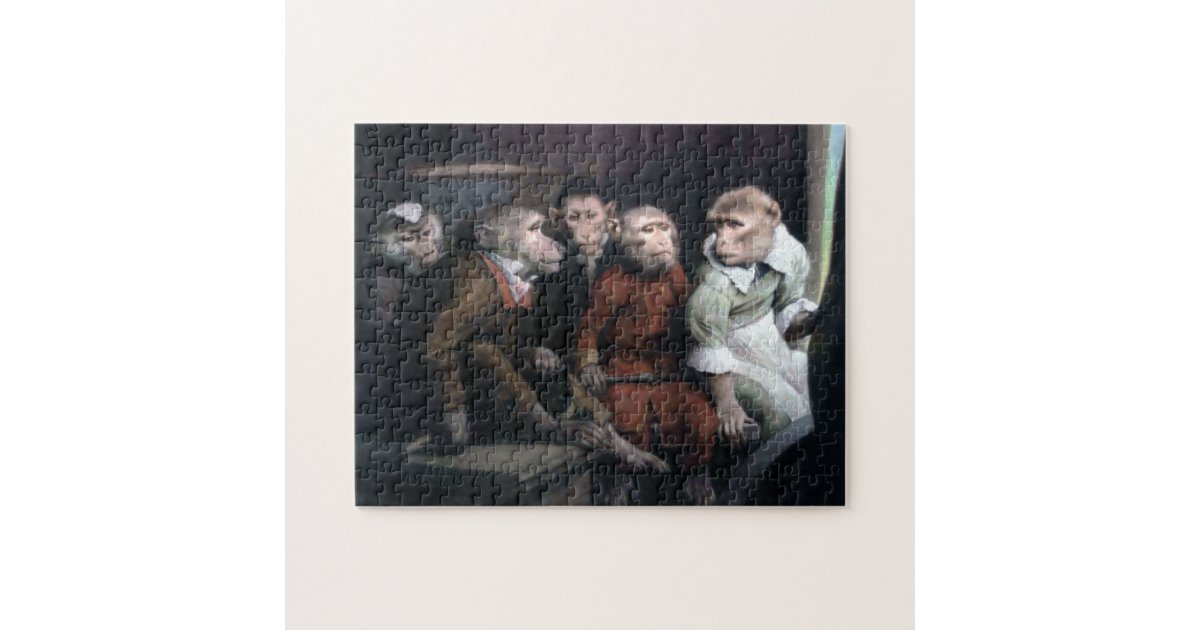 Fünf extravagante Affen Puzzle | Zazzle.de