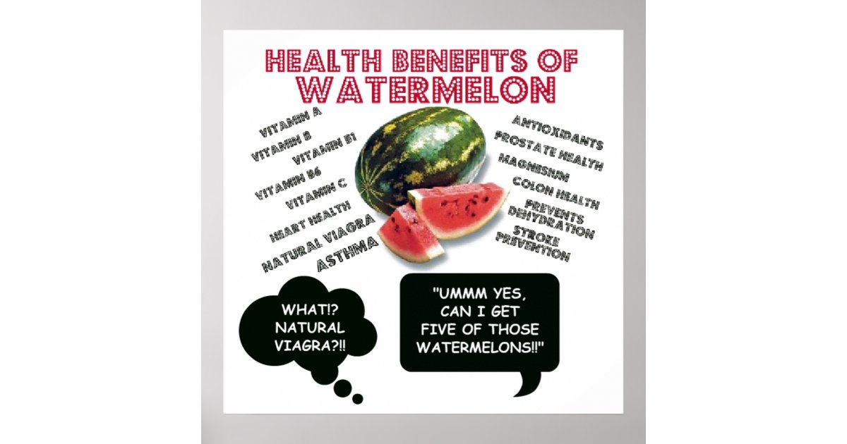 Funny Watermelon Man Viagra Joke Poster | Zazzle.de