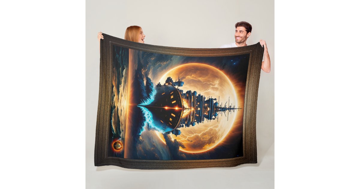 Galaktisches Geisterschiff der Meere von Xzendor7 Fleecedecke | Zazzle.de