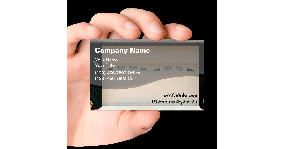 Garage Door Business Cards Visitenkarte | Zazzle.de
