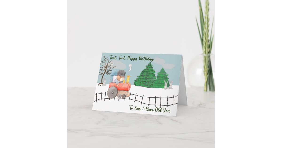 Geburtstagskarte für den 5-jährigen Sohn mit Zug Karte | Zazzle.de Geburtstagskarte für den 5-jährigen Sohn mit Zug Karte | Zazzle.de