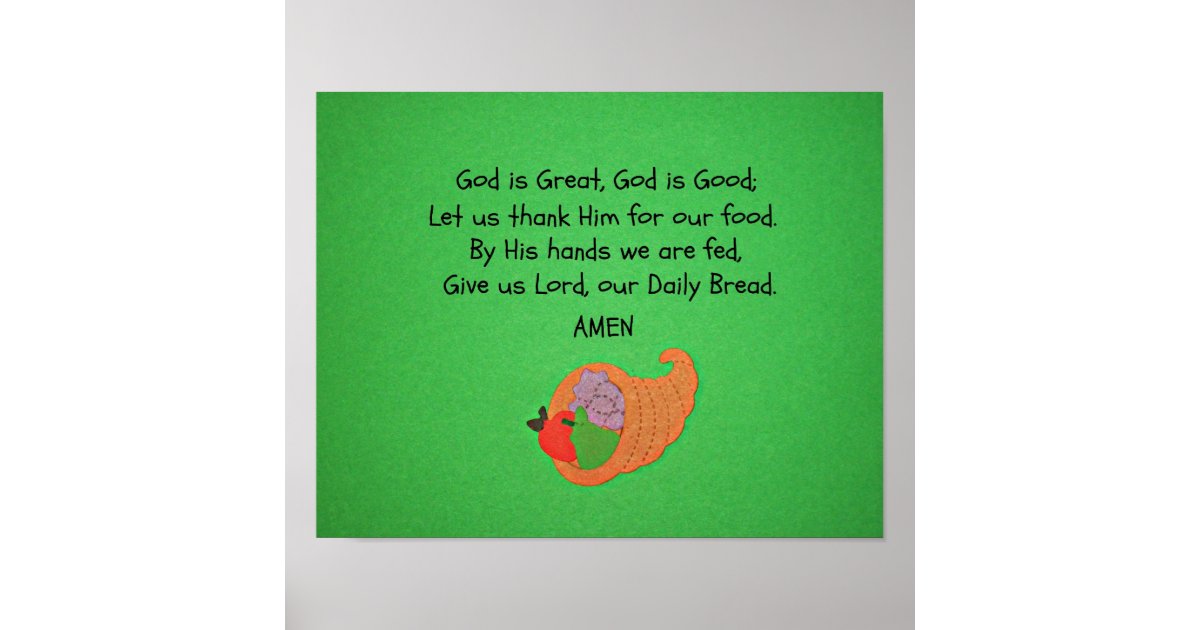 Gott ist groß, Gott ist gut... Poster | Zazzle.de