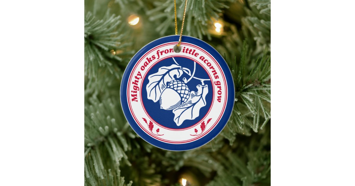 Große Eichen aus kleinen Eichen wachsen Keramik Ornament | Zazzle.de