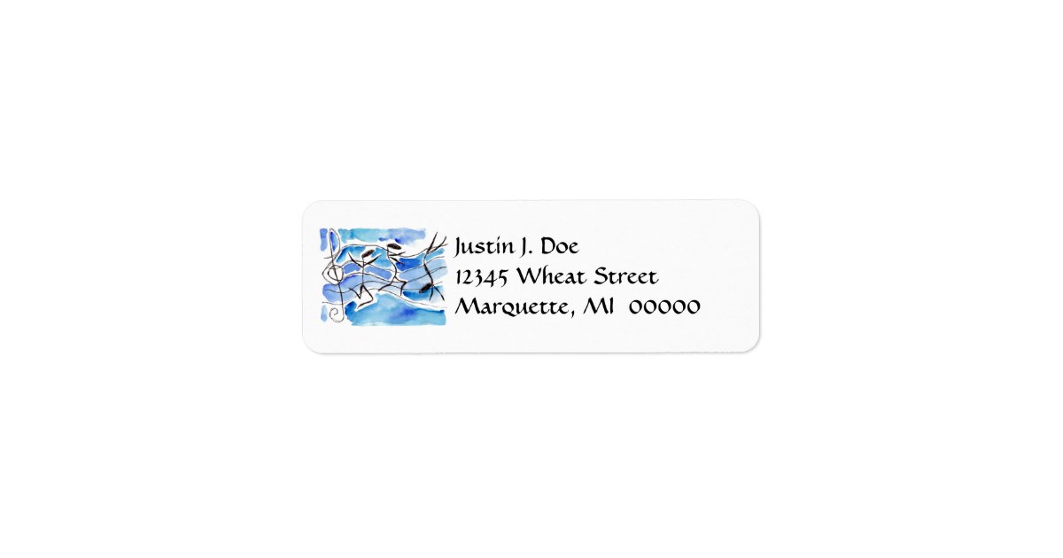 Happy Musical Notes Drehend Music Address Labels | Zazzle.de