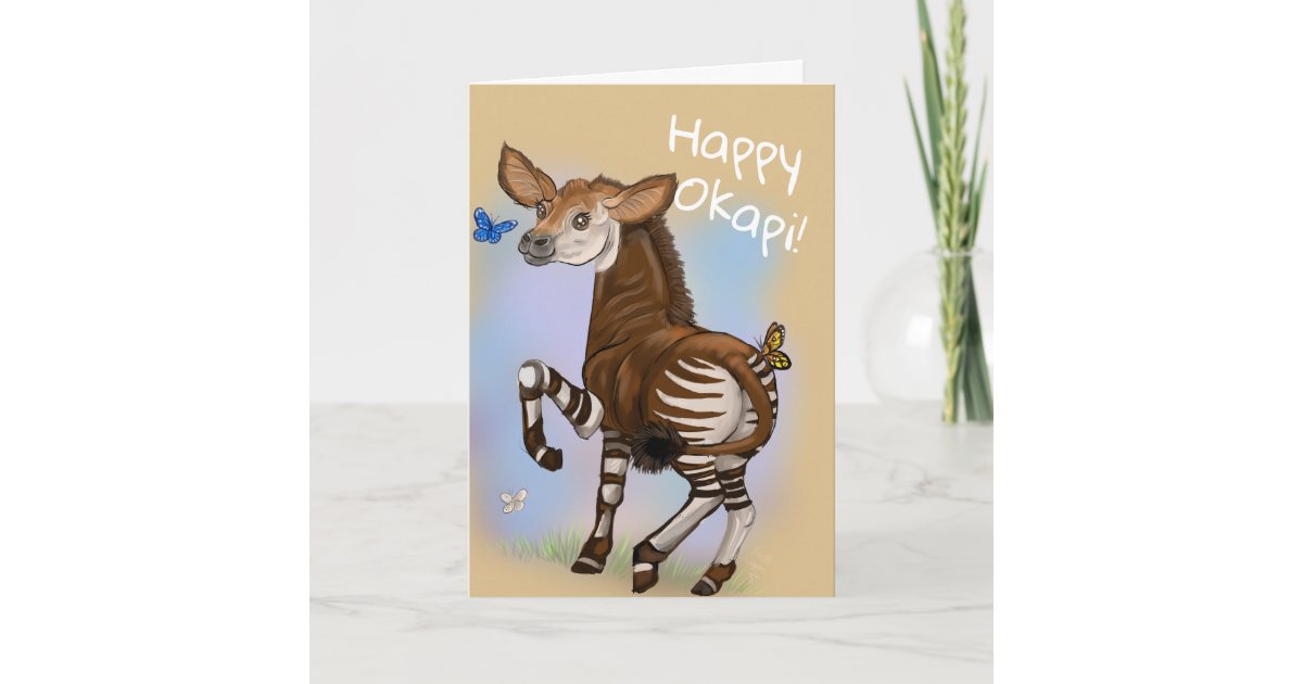 Happy Okapi! Karte | Zazzle.de