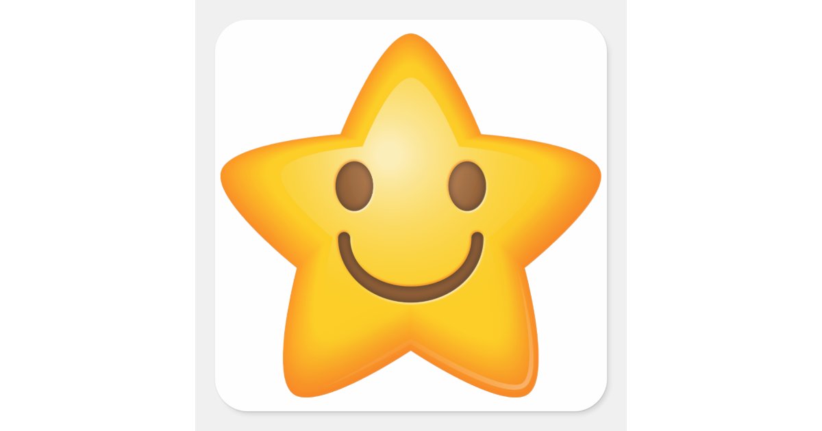 Happy Star Emoji Stickers | Zazzle.de