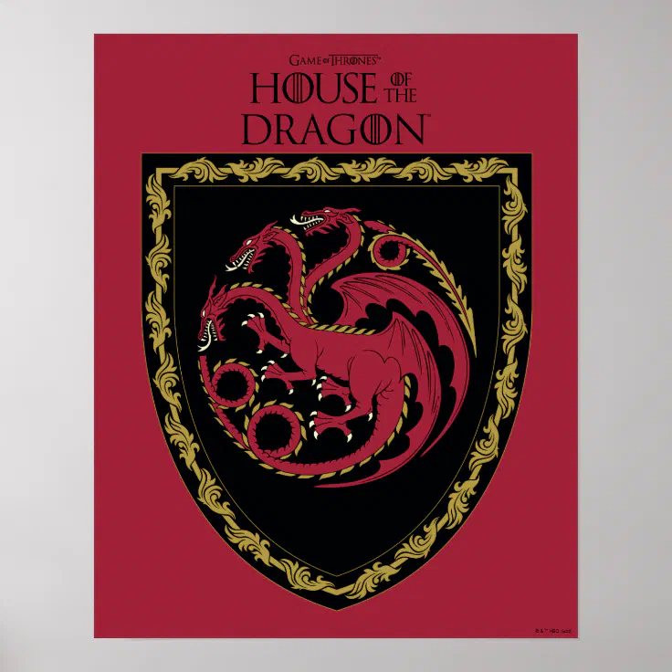 HAUS DES DRAGONS | House Targaryen Wappen Poster | Zazzle.de