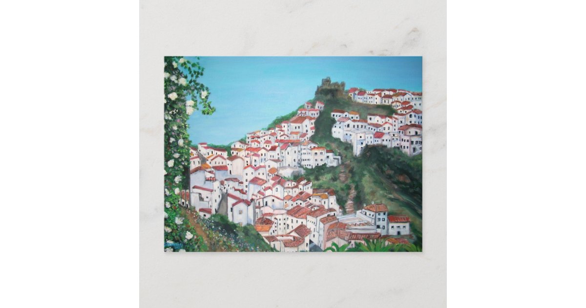 Häuser im Dorf Casares, Malaga Postcard Postkarte | Zazzle.de