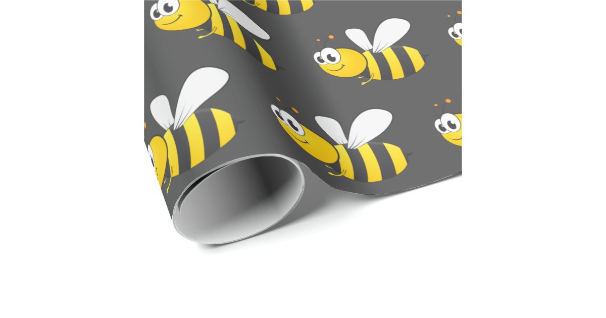 Hummel auf Grau Geschenkpapier | Zazzle.de