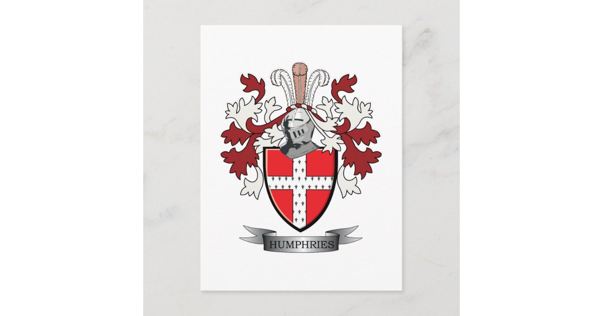 Humphries Familienwappen Coat of Arms Postkarte | Zazzle.de