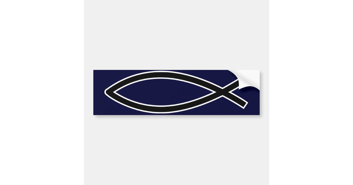 Icthus - christliches Fisch-Symbol Autoaufkleber | Zazzle.de