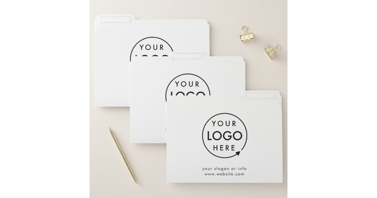 Ihr Logo | Business Corporate Modernes Minimalisti Papiermappe | Zazzle.de