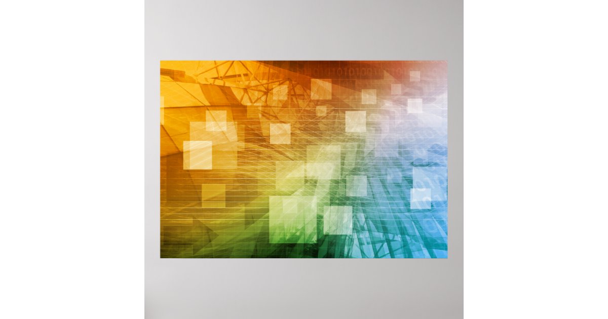 Informatik als Abstrakter Hintergrund Poster | Zazzle.de