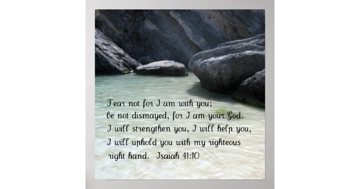 Isaiah 41:10 poster | Zazzle.de