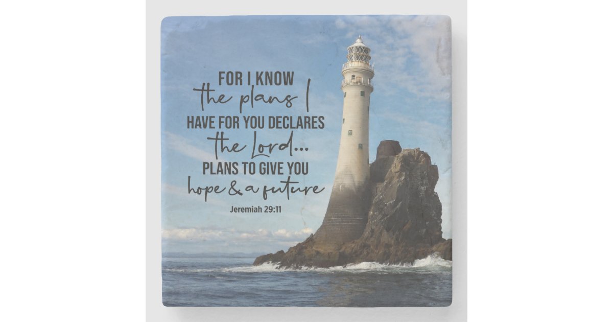 Jeremiah 29:11 Ich kenne die Pläne, die ich für Si Steinuntersetzer ...