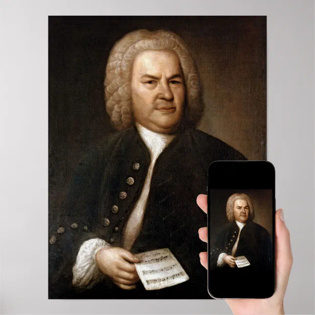 Johann Sebastian Bach Portrait Poster | Zazzle.de