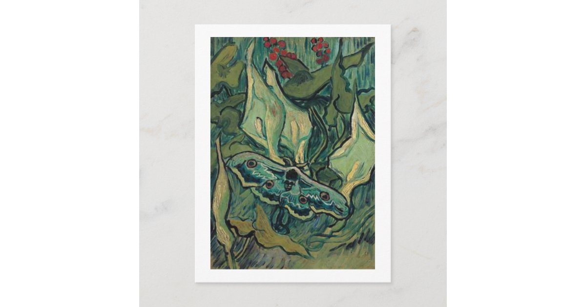 Kaiser Moth, Vincent van Gogh Postkarte | Zazzle.de
