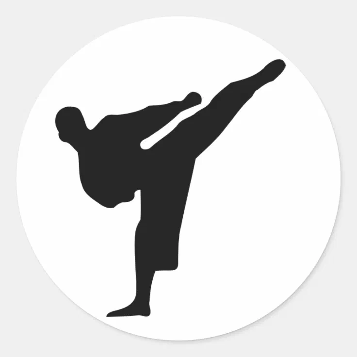 Karate / Taekwondo Kick Sticker | Zazzle.de