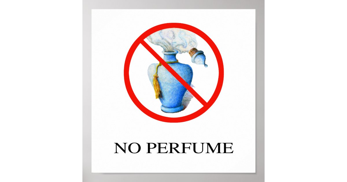 Kein Parfum-Zeichen, Handzeichen Poster | Zazzle.de
