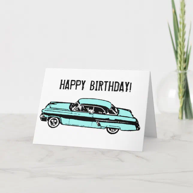 Klassisches Auto ALLES GUTE ZUM GEBURTSTAG! Karte | Zazzle.de