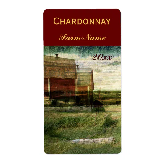 Landschaft mit Rotkäppchen Weinflasche | Zazzle.de
