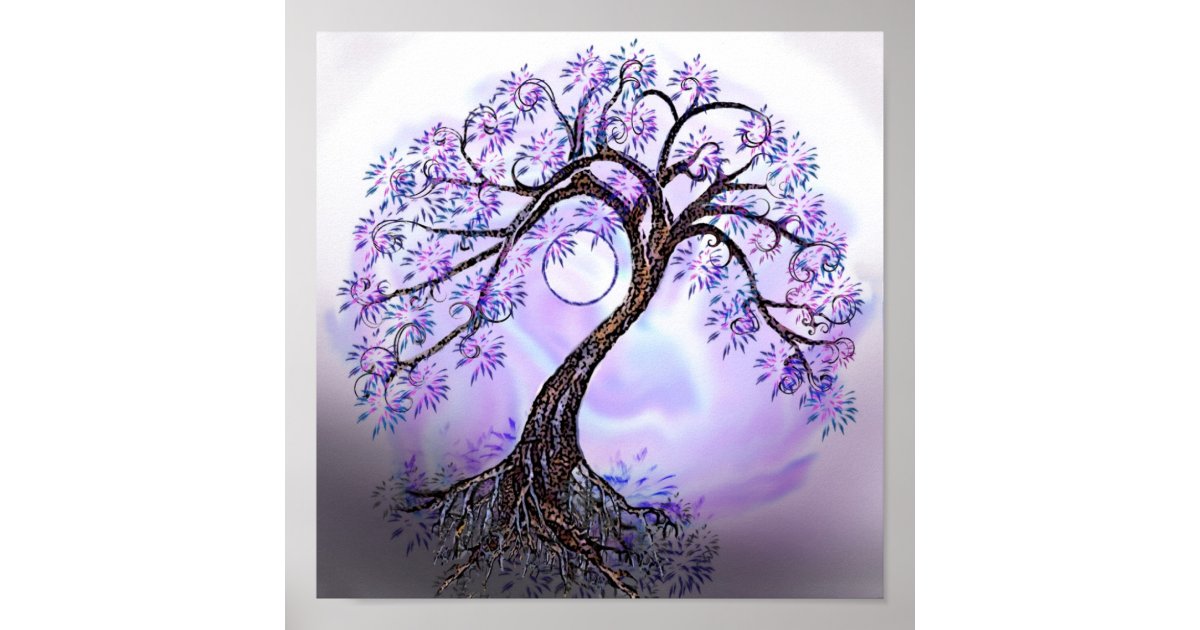 Lavendel Tree of Life Poster | Zazzle.de