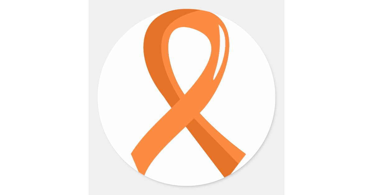 Leukemia Orange Ribbon 3 Runder Aufkleber | Zazzle.de
