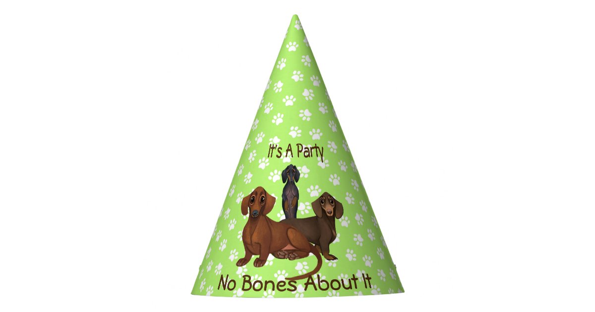 Lime Green Dackel Party Hat Partyhütchen | Zazzle.de