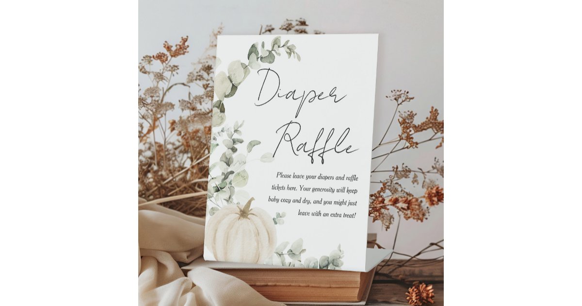 Little Pumpkin Baby Duwer Winkler Raffle Sign Sockelschild | Zazzle.de