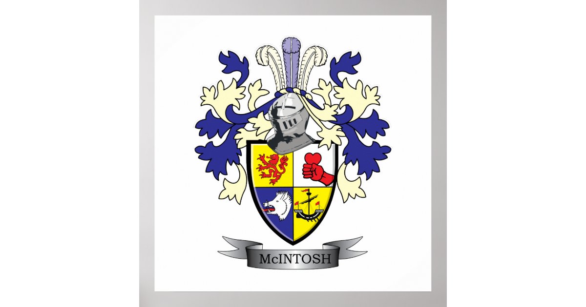 McIntosh Family Crest Coat of Arms Poster | Zazzle.de