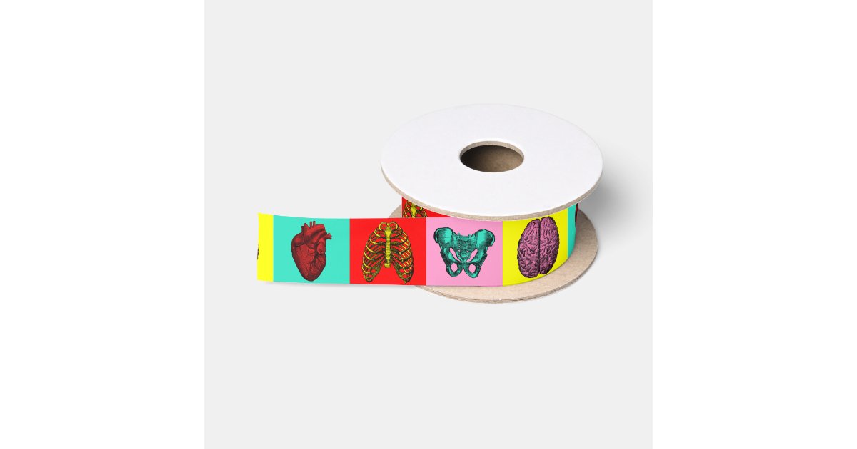 Menschliche Anatomie-Pop-Kunst Satinband | Zazzle.de