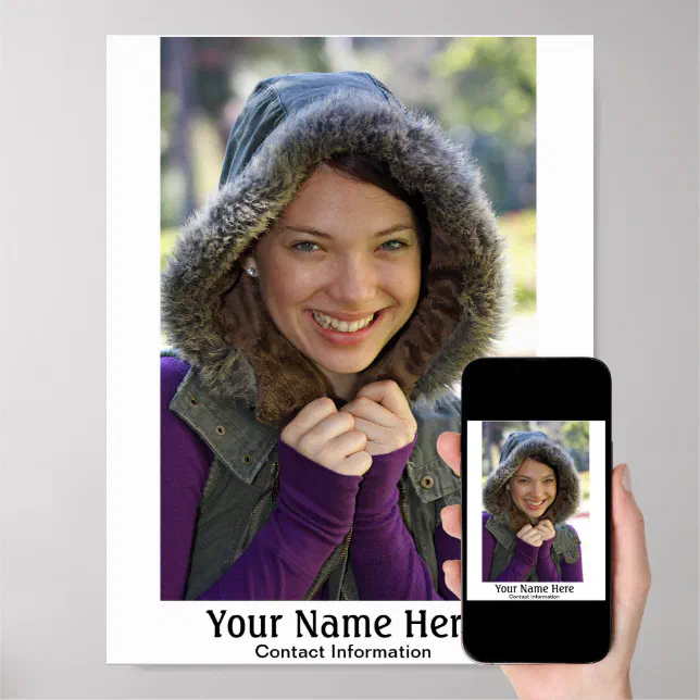 Modell - Schauspieler-Headshot Poster | Zazzle.de