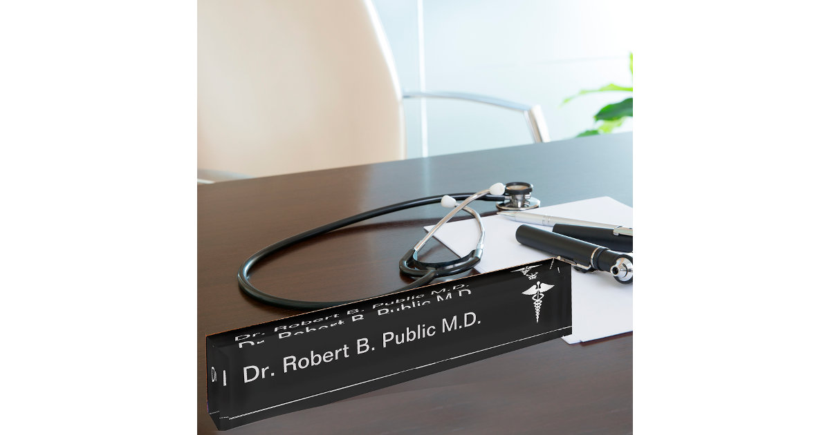 Monogram Doctor Desk Name Plate Namensplakette | Zazzle.de